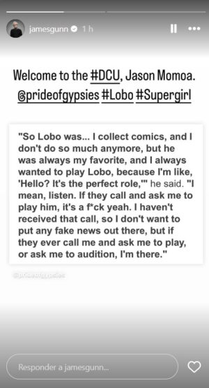 James Gunn revela que o plano sempre foi ter o Jason Momoa como o Lobo ...