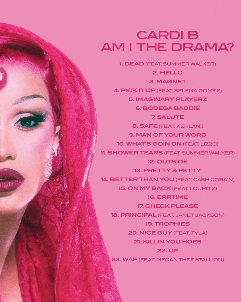 Novo álbum de Cardi B terá 23 FAIXAS; Confira a tracklist!